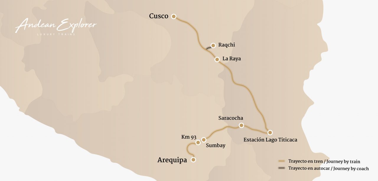 Andean Explorer Train Route - Trenes Deluxe